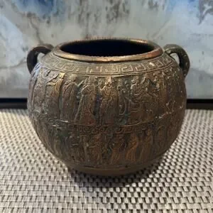 Unbranded | Accents | Vintage Greek Earthenware Jar Figural Motif Decor ...